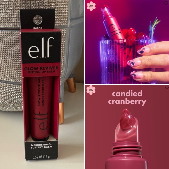 ELF | Makeup | Elf Glow Reviver Melting Lip Balm In Candied Cranberry ...